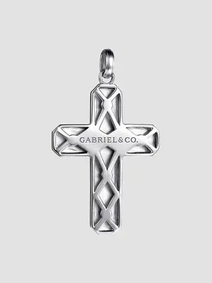 GABRIEL & CO Contemporary Sterling Cross Pendant