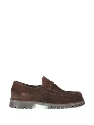 COPENHAGEN  Suede Lug-sole Loafers - Brown