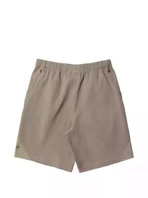 PURPLE MOUNTAIN OBSERVATOR Logo-print Track Shorts - Neutrals