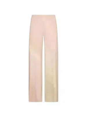 Agnona Ribbed-knit Wide-leg Trousers