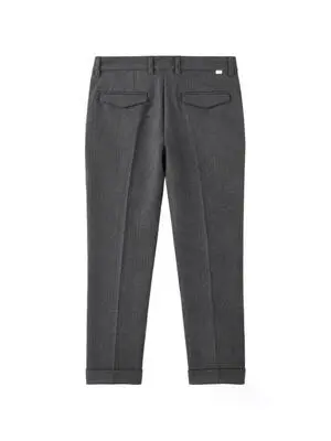 PAOLO PECORA Pleated Turn-up Trousers