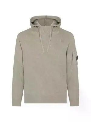 C.P. COMPANY Lambswool Lens Knitted Hooded Sweater