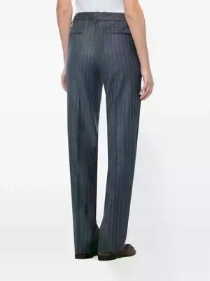 LARDINI Pinstripe-print Straight-leg Trousers