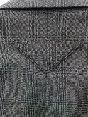 Prada Plaid Tailored Blazer