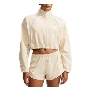 Nike X Skims Crunchy Nylon Cropped Jacket - Parchment