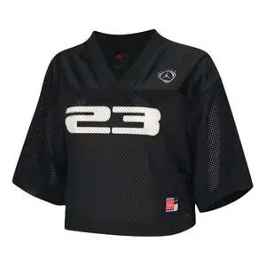 JORDAN Brooklyn Short Sleeve Jersey Top - Black