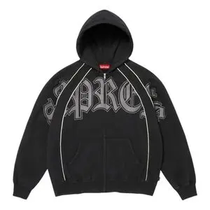Supreme Fw26 Paneled Zip Up Hooded Sweatshirt - Black