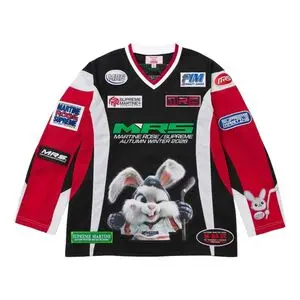 Supreme Fw26 X Martine Rose Hockey Jersey - Black
