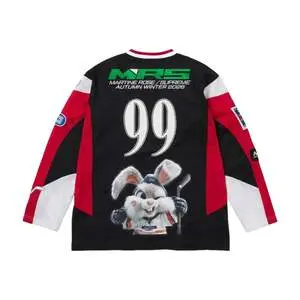 Supreme Fw26 X Martine Rose Hockey Jersey - Black