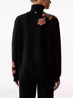 FRACOMINA Floral-intarsia Roll-neck Sweater