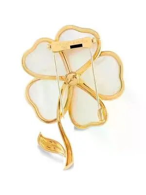 Van Cleef & Arpels Mother Of Pearl And Diamond Brooch