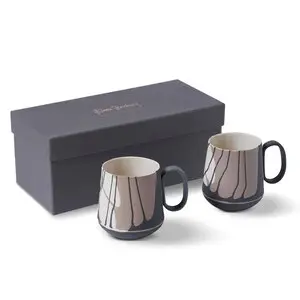 Esma Dereboy Tube Mug Set Of Two Colour Wave Rock Colour - Black