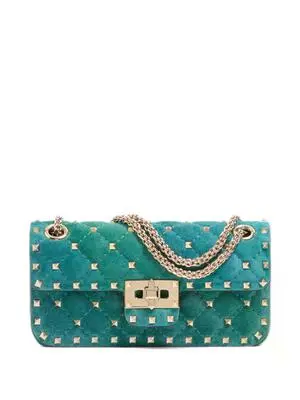 Valentino Garavani Rockstud Spike Small Shoulder Bag In Suede