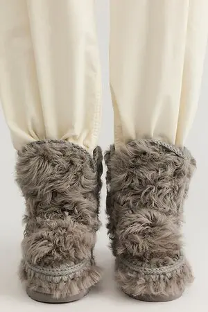 Mou Curly Creston Boots - Grey