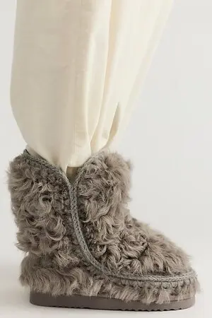 Mou Curly Creston Boots - Grey