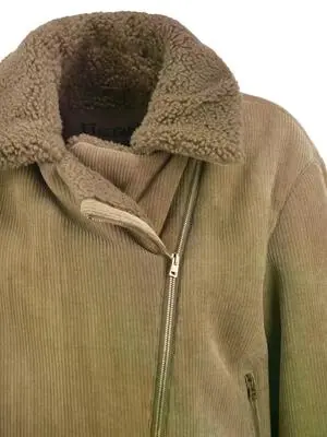 Herno Corduroy-effect Faux-shearling-trim Jacket