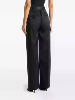 Manière De Voir Julie In Sateen Tailored Twin Pleat Trousers