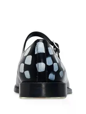 Comme Des Garçons Mary Jane Graffiti-painted Ballet Flats