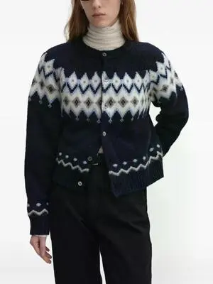 DUNST Fair Isle Jacquard Cardigan