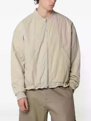 You Must Create Basement Zip-up Bomber Jacket - Neutrals