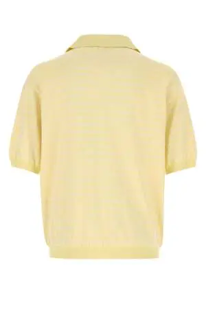 Auralee Embroidered Knit Polo Shirt