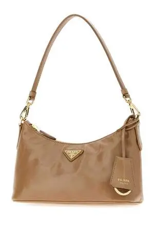 Prada Beige Leather Handbag - Brown