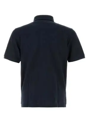 Saint Laurent Midnight Piquet Polo Shirt - Blue