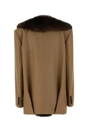 Valentino Garavani Beige Wool And Silk Blazer