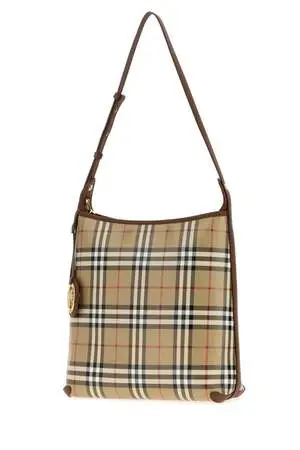 Burberry Printed Canvas Small Check Shoulder Bag - Multicolor
