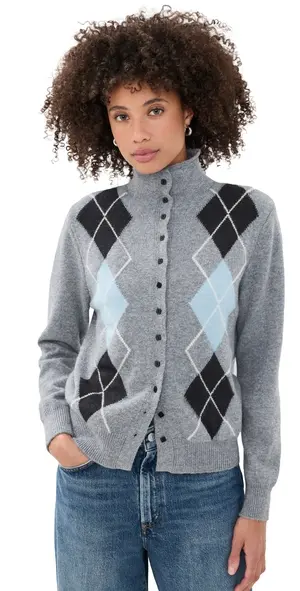 CINTA THE LABEL The Amy Knit Cardigan - Grey/blue