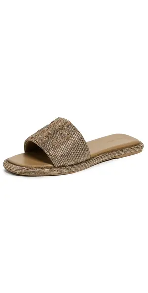 Tory Burch Double T Pave Sport Slides