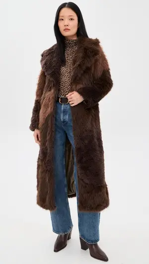 HOUSE OF SUNNY Hustle Faux Fur Coat