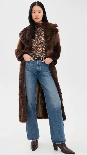 HOUSE OF SUNNY Hustle Faux Fur Coat
