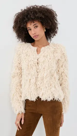 FRAME The Fringe Sweater Jacket