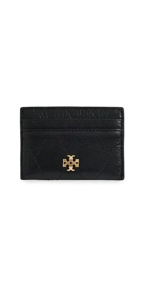 Tory Burch Charlie Quilted Card Case - Black