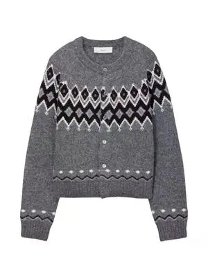 DUNST Fair Isle Jacquard Cardigan