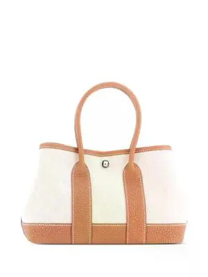 Hermès Neo Garden Toile And Leather 23 Tote Bag - Brown
