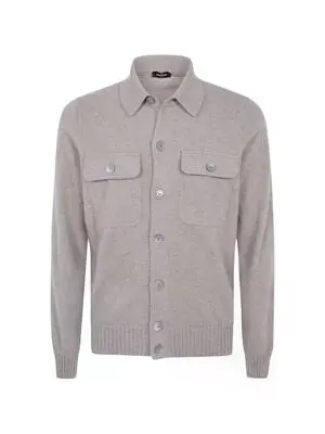 GRAN SASSO Cashmere Button-down Shirt-collar Cardigan