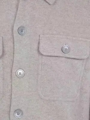 GRAN SASSO Cashmere Button-down Shirt-collar Cardigan