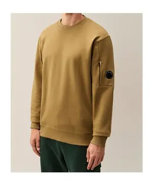 C.P. COMPANY Diagonal Raised Fleece Lens Crewneck Sweatshirt