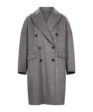 Brunello Cucinelli Double-breasted Drop-shoulder Cashmere Coat