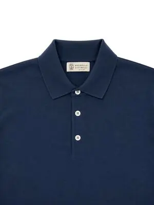 Brunello Cucinelli Long-sleeved Knitted Polo Shirt