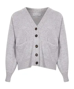 Brunello Cucinelli Ribbed-knit V-neck Cardigan