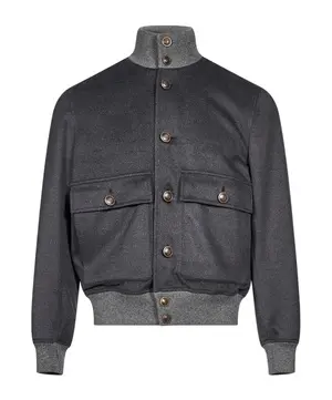 Brunello Cucinelli Button-up Bomber Jacket