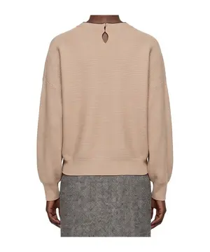Brunello Cucinelli Monili-trimmed Ribbed-knit Sweater