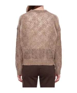 Brunello Cucinelli Sequin-embellished Open-knit Sweater
