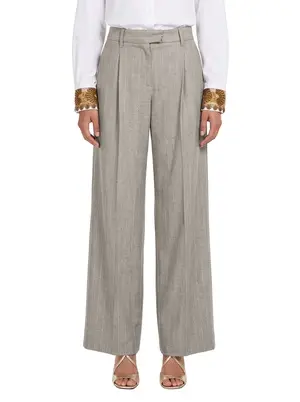 Brunello Cucinelli Pinstripe-pattern Pleated Trousers