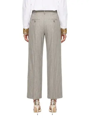 Brunello Cucinelli Pinstripe-pattern Pleated Trousers