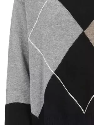 KANGRA Argyle-pattern Intarsia-knit Sweater