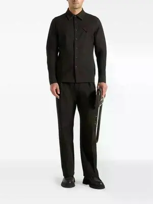Manière De Voir Pierre Twin Pleat Tailored Trousers Dark Brown - Black